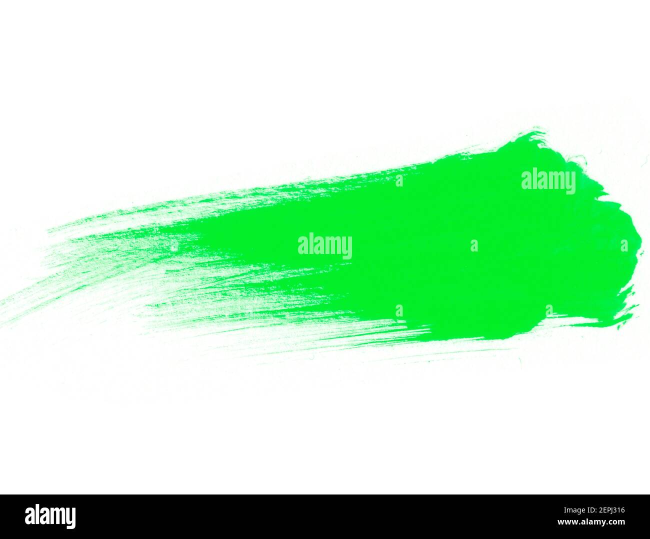 Green paint smears brush background Stock Photo - Alamy