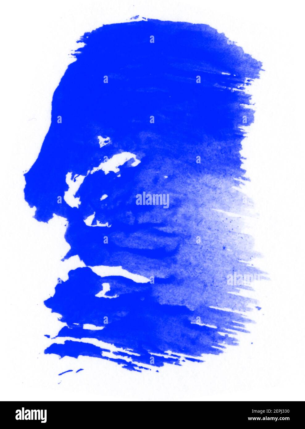 Beautiful blue paint smears brush background Stock Photo - Alamy