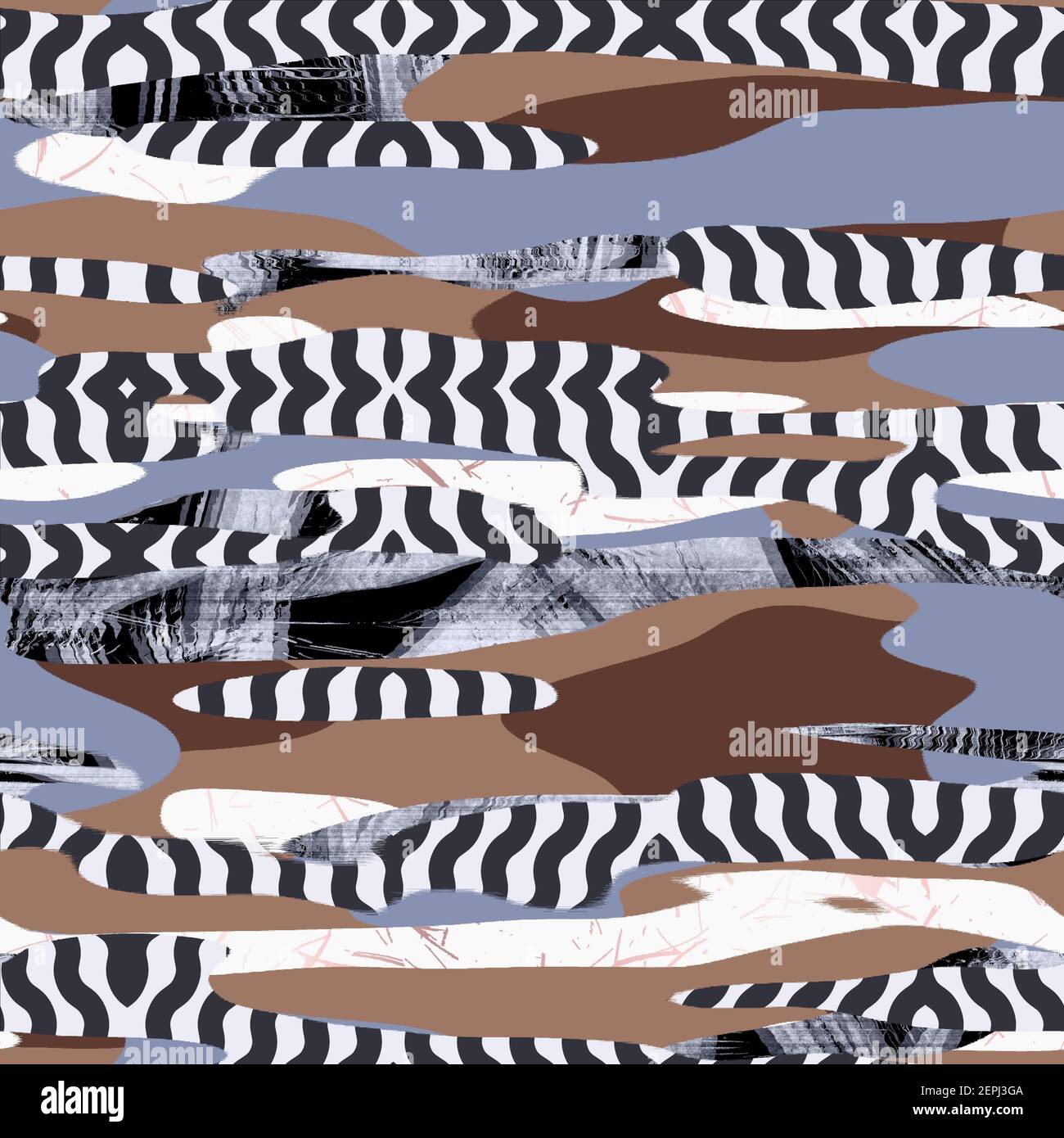 Seamless collage in camo shapes vivid montage Stock Photo - Alamy