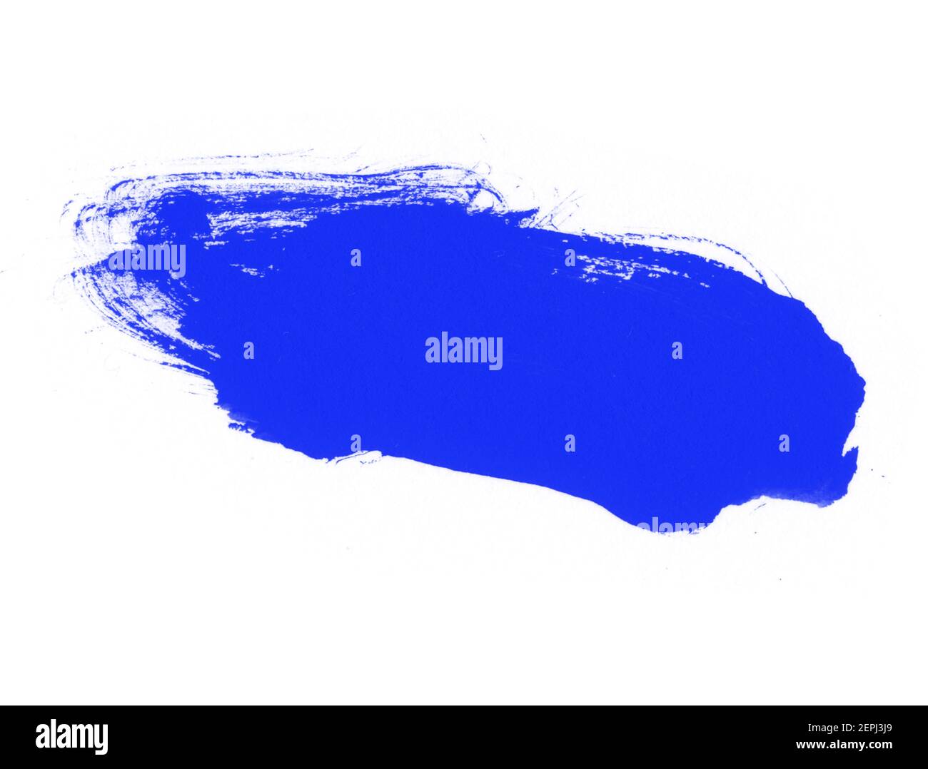 Blue paint stroke brush for art design Stock Photo - Alamy