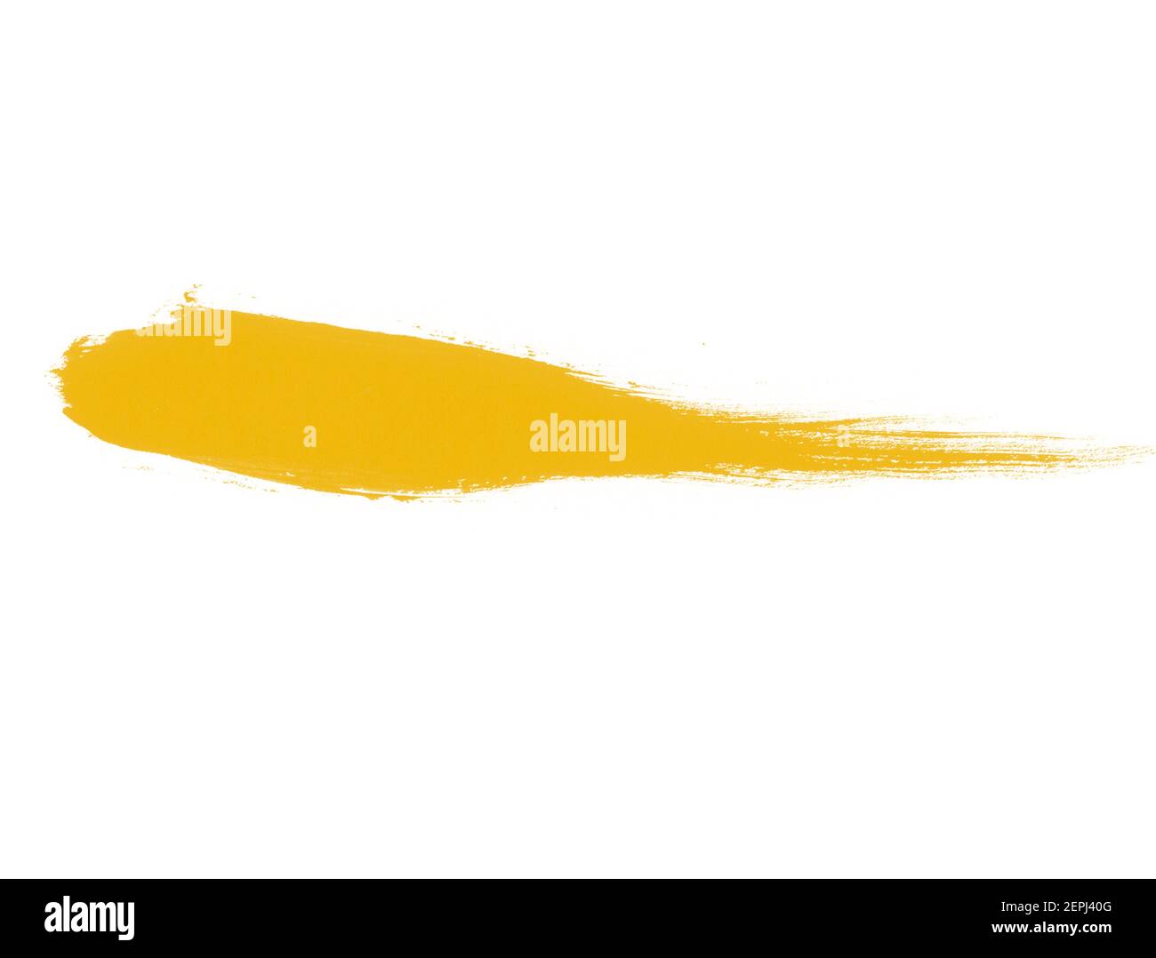 Yellow paint line isolated on white background Stock Photo - Alamy