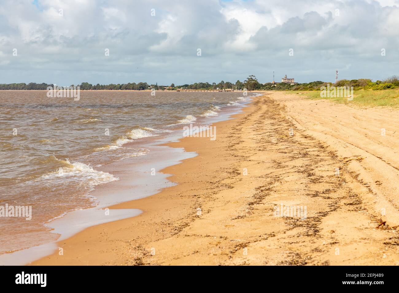 Beach in Lagoa do Patos lake, Tapes, Rio Grande do Sul, Brazil Stock ...