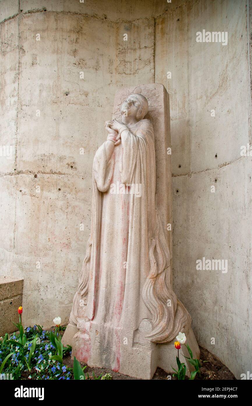 The monument (Maxime Real del Sarte, 1928) at the place of execution of ...