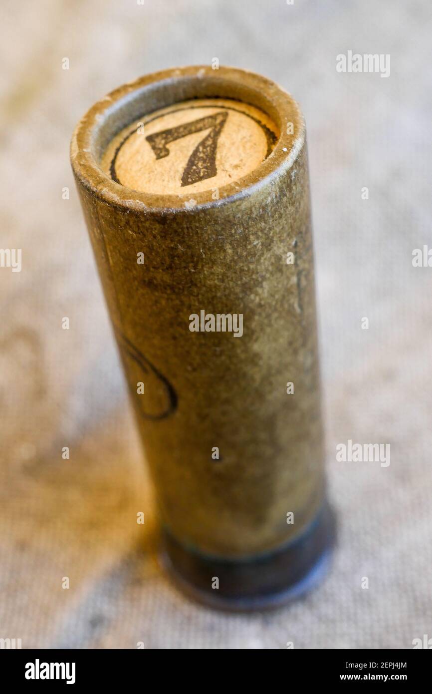 Vintage shotgun cartridge, France Stock Photo - Alamy