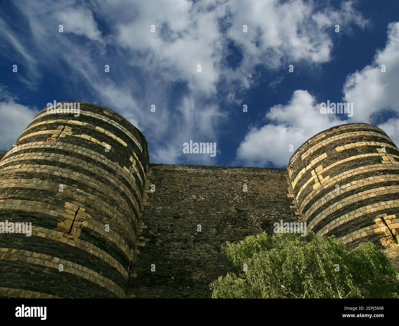 Exterior of Angers Castle, Angers city, Maine-et-Loire, France Stock ...