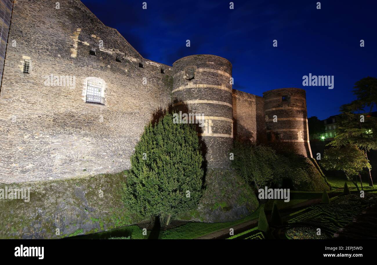 Loire valley angers castle and walls hi-res stock photography and ...