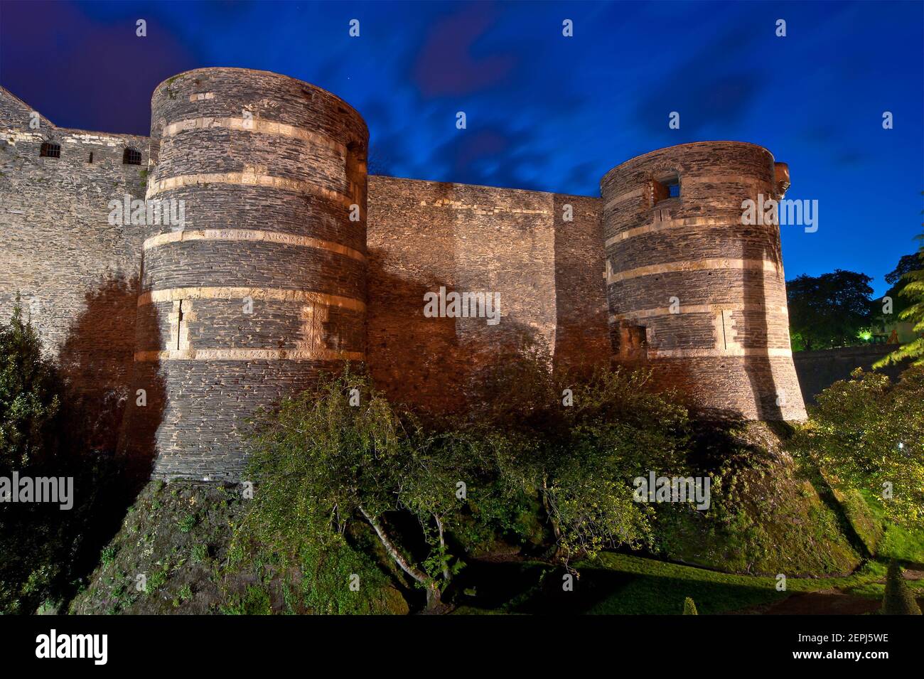 Loire valley angers castle and walls hi-res stock photography and ...