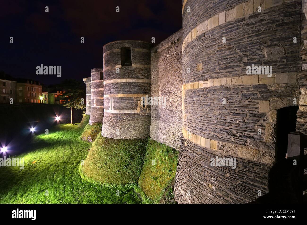 Loire valley angers castle and walls hi-res stock photography and ...