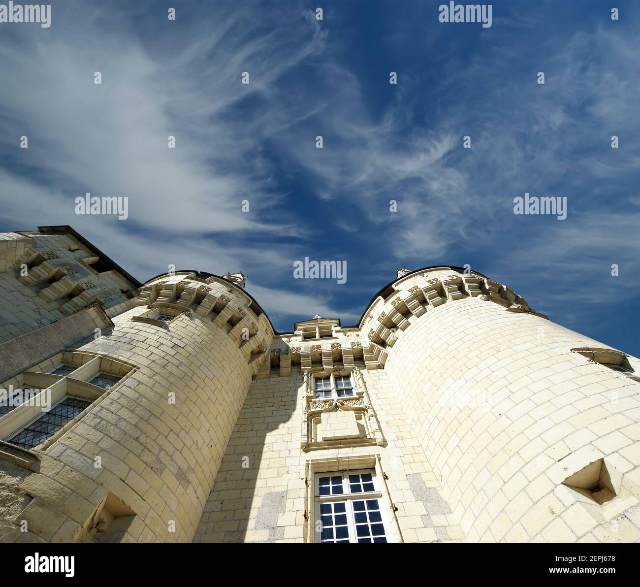 The interior of the Usse Castle, Loire Valley, France --also known as ...