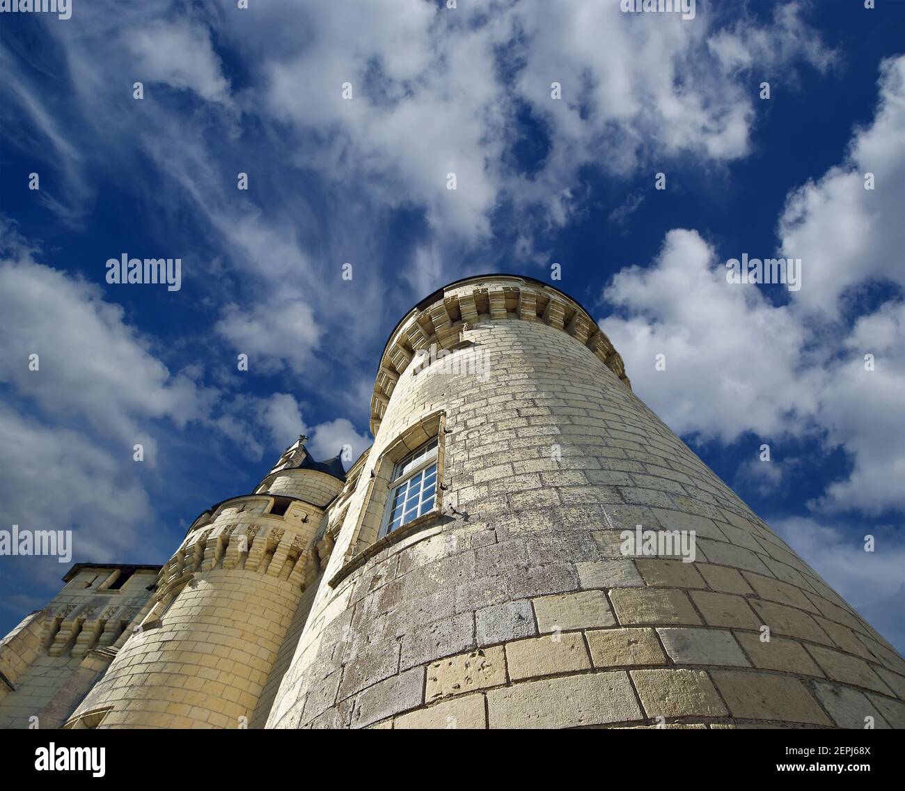 The interior of the Usse Castle, Loire Valley, France --also known as ...