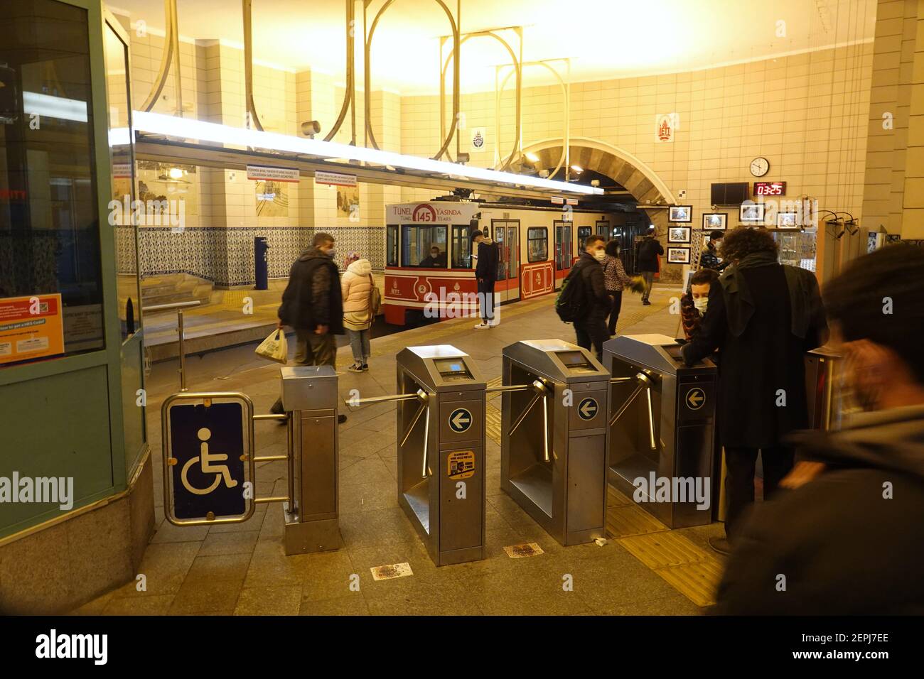 Karakoy Tunel funicular station, Istanbul Stock Photo - Alamy