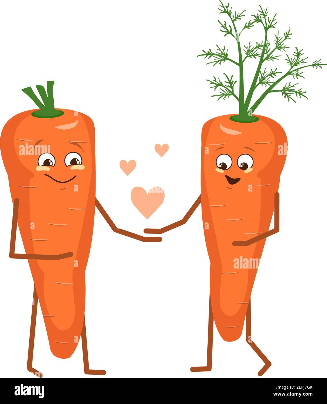Cute carrot characters with love emotions Stock Vector Image & Art - Alamy