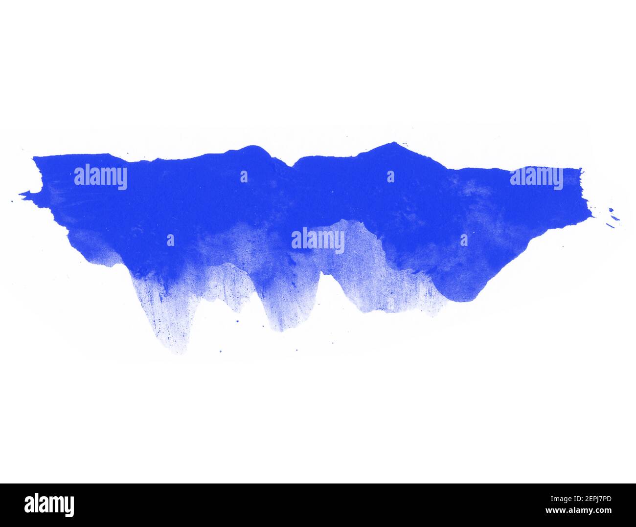Blue paint stains brush backdrop Stock Photo - Alamy