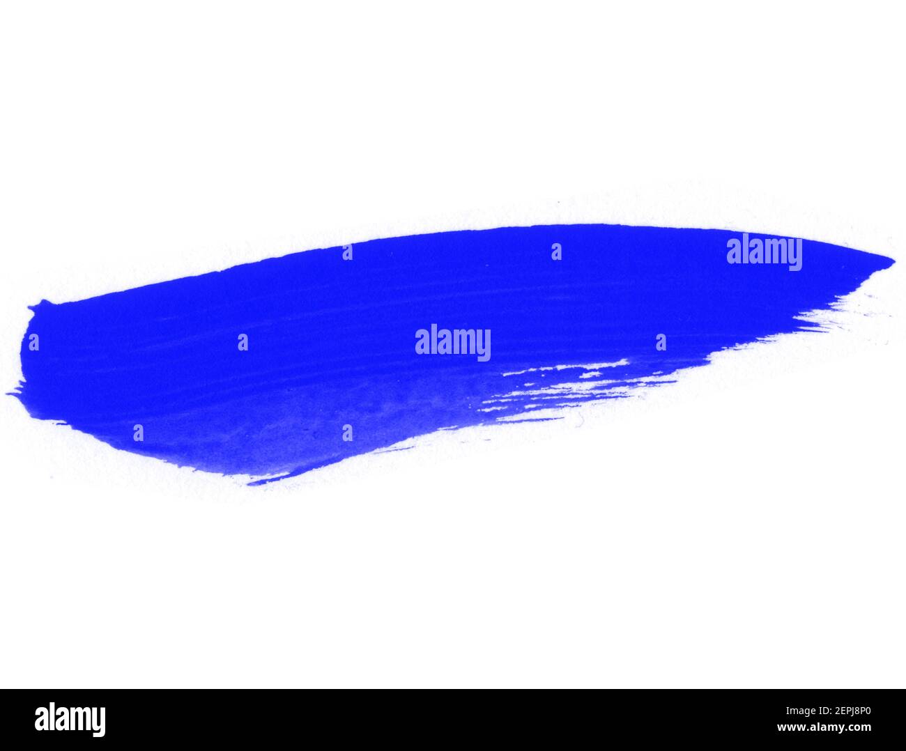 Blue paint stroke brush for art design. Abstract watercolor smear brush ...