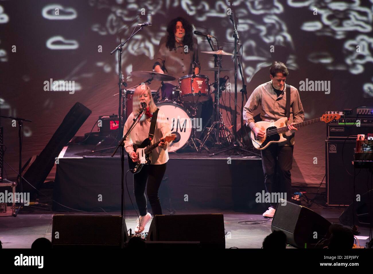 Molly Rankin, Sheridan Riley (drummer) and Brian Murphy of Alvvays ...