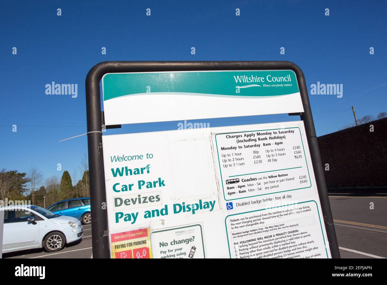 Pay and Display Car Park, Devizes, Wiltshire Stock Photo - Alamy