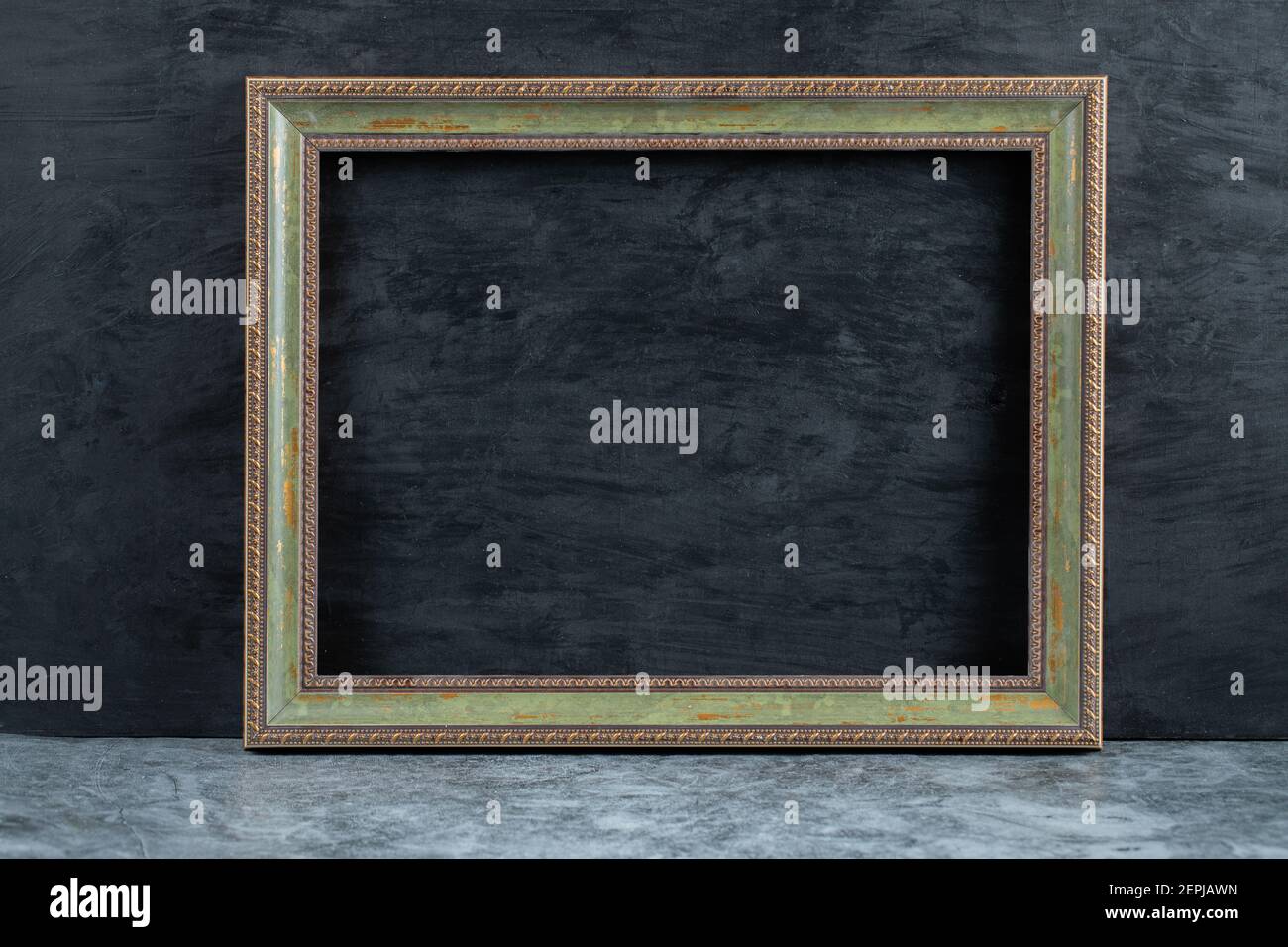 Metallic frame isolated on matte background Stock Photo - Alamy