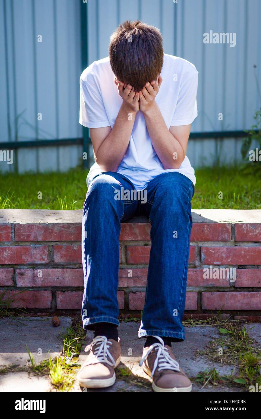 Cheerless unhappy man crying hi-res stock photography and images - Alamy