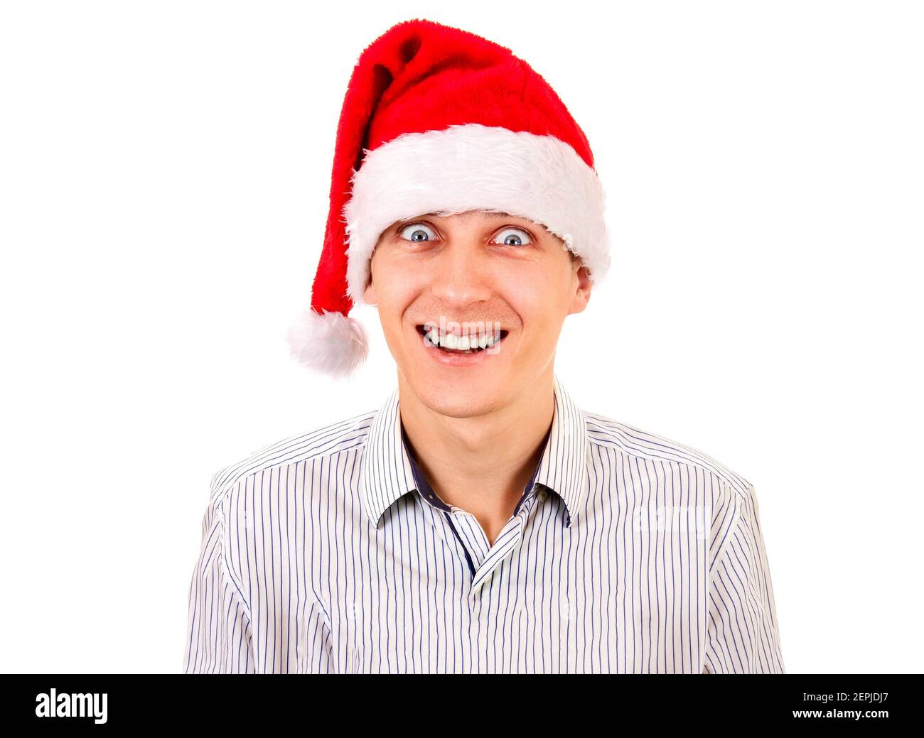 Happy european man in santa hi-res stock photography and images - Alamy