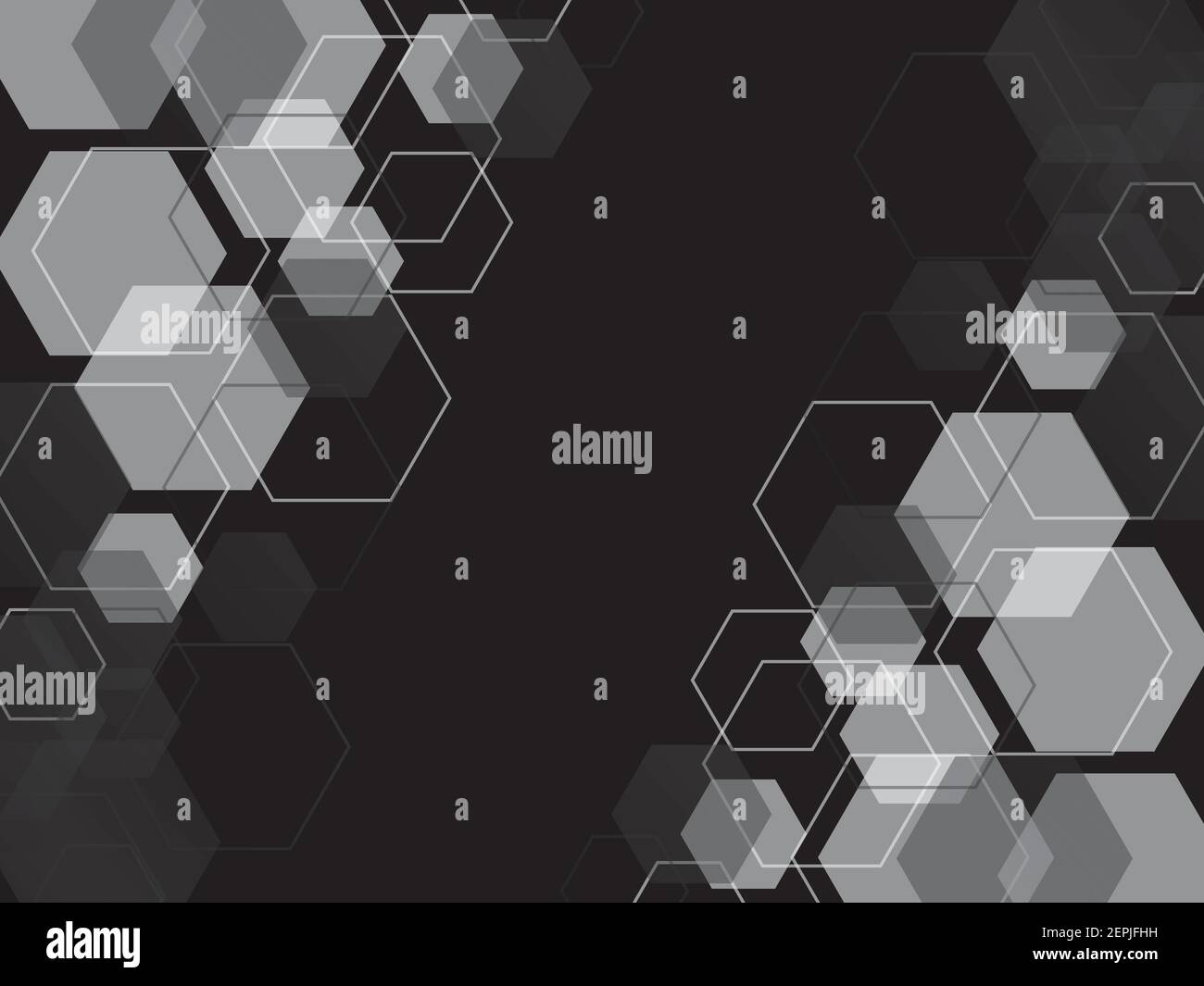 Digital technology abstract hexagon background, geometric pattern ...