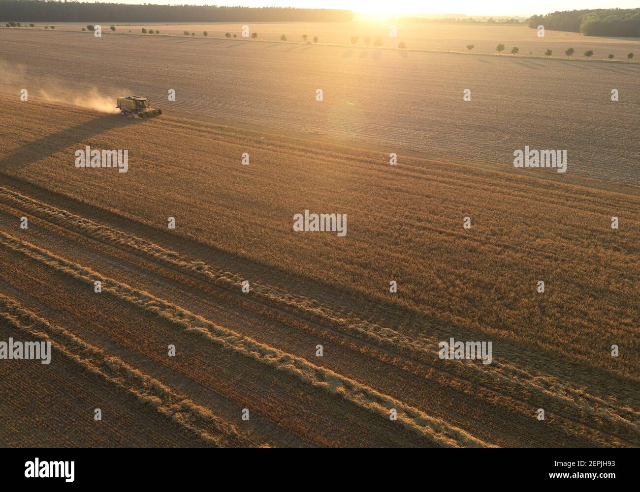 Erial view on combine hi-res stock photography and images - Alamy