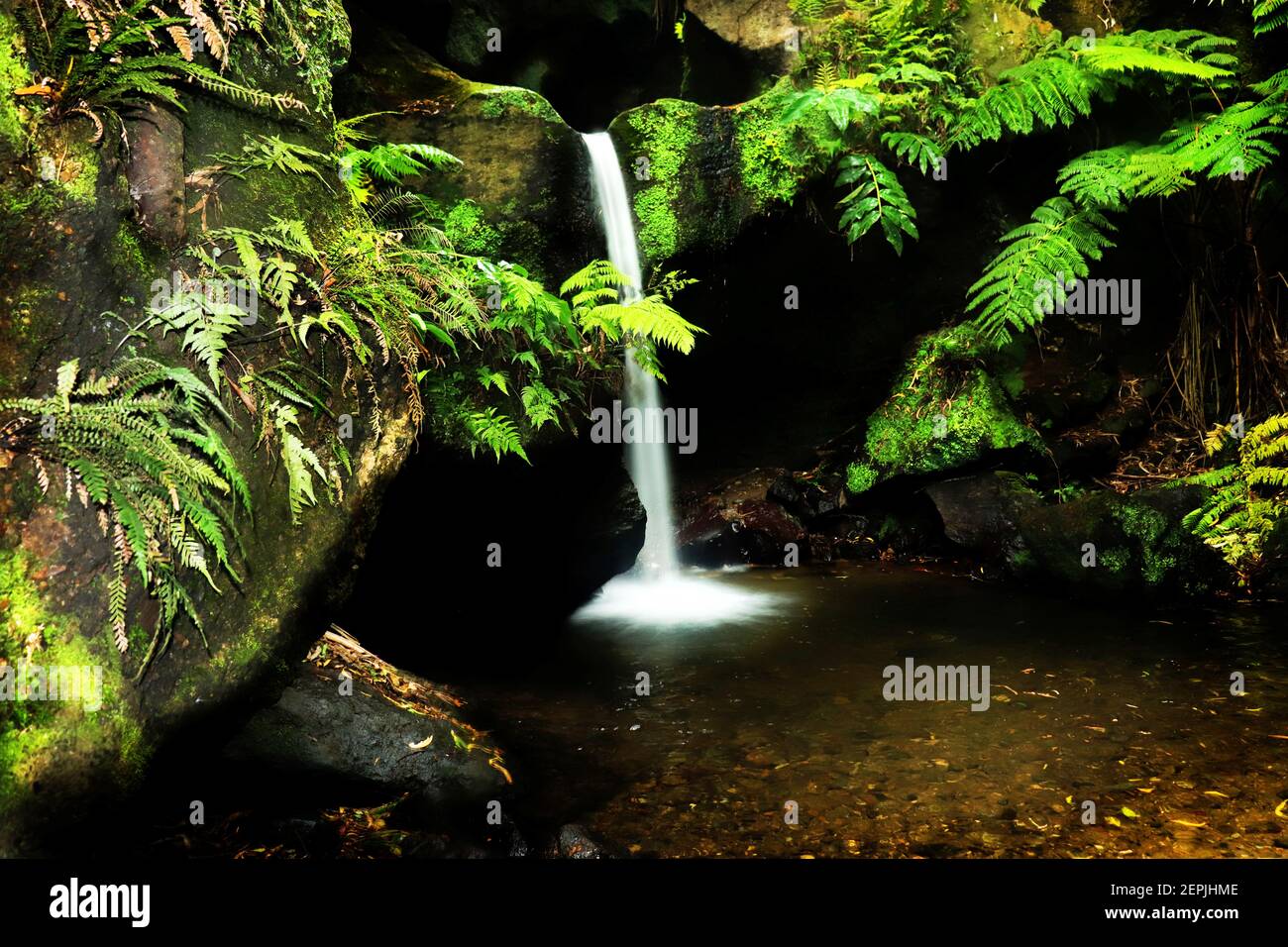 Waterfalls discovery in Azores, Terceira Stock Photo - Alamy