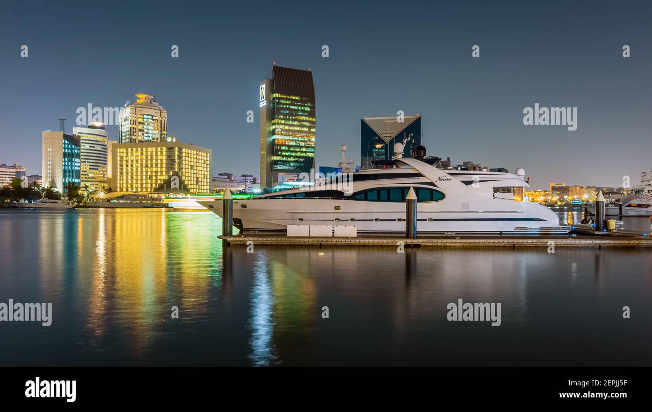 Dubai, UAE, 13 November 2020: View of Dubai Creek in Old Dubai in Al ...