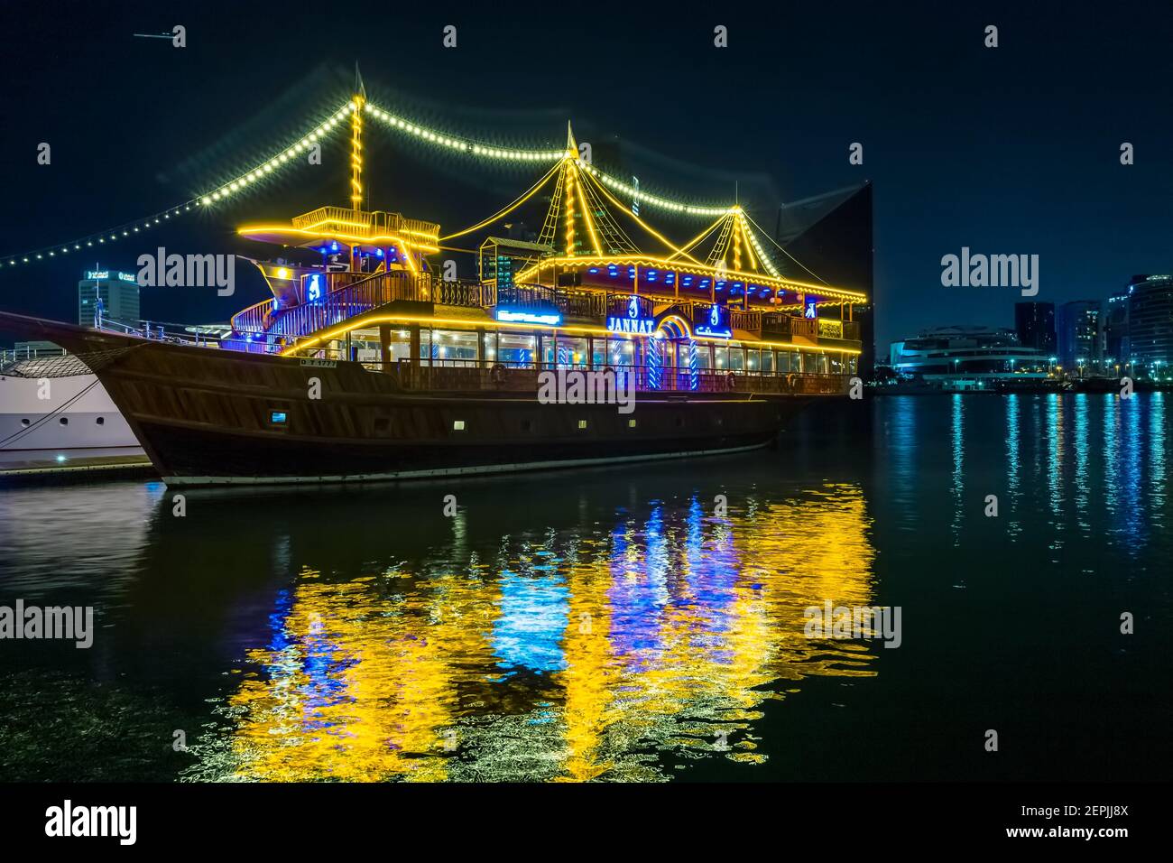 Dubai, UAE, 23 November 2020: View of Dubai Creek in Old Dubai in Al ...