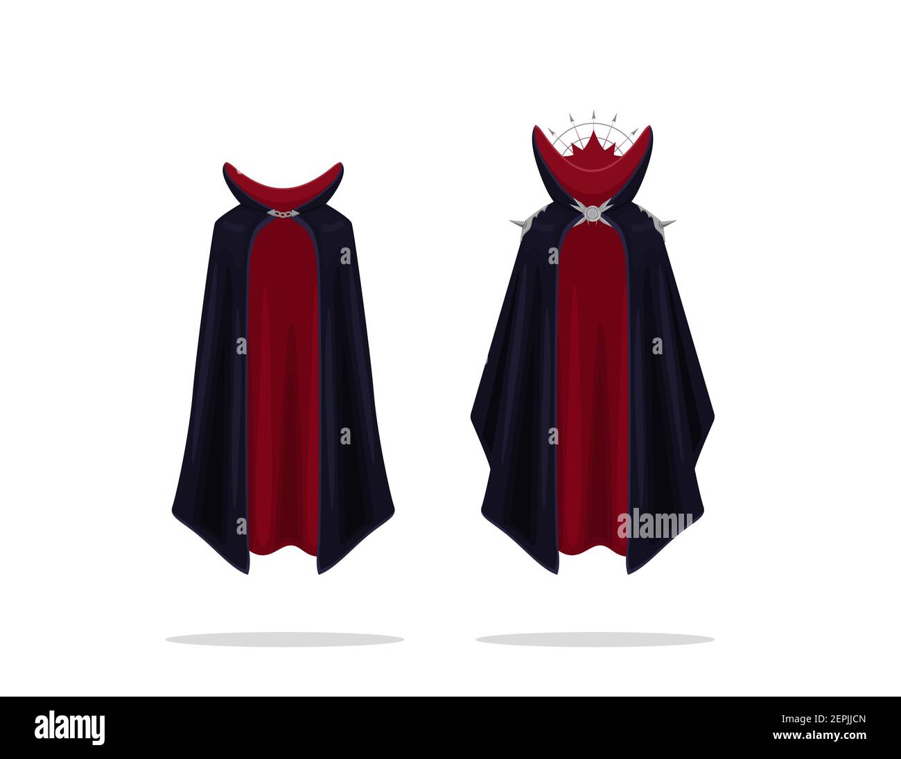 Battle archmage mystical cloak clipart. Silk red cape with black top ...