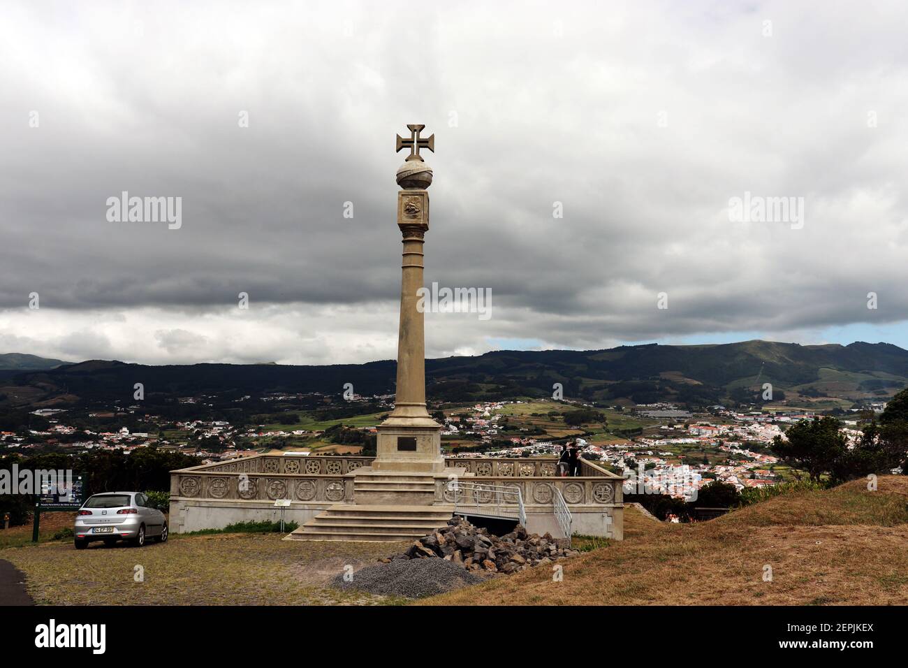 Statue Of D. Afonso VI Second King of Portugal On Monte Brasil Stock ...