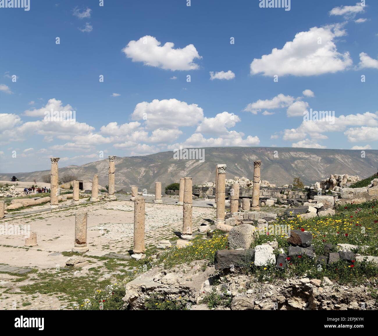 Roman ruins at Umm Qais (Umm Qays) --is a town in northern Jordan near ...