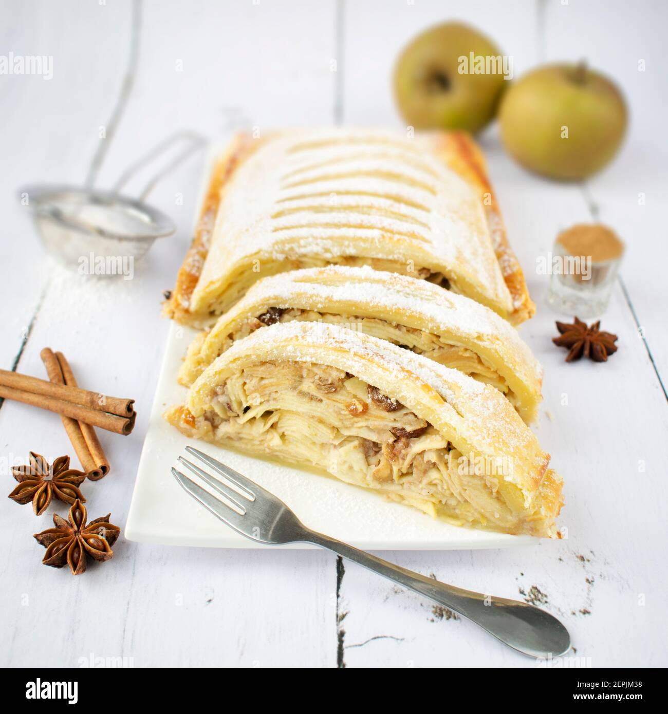 Traditional apple strudel hi-res stock photography and images - Alamy