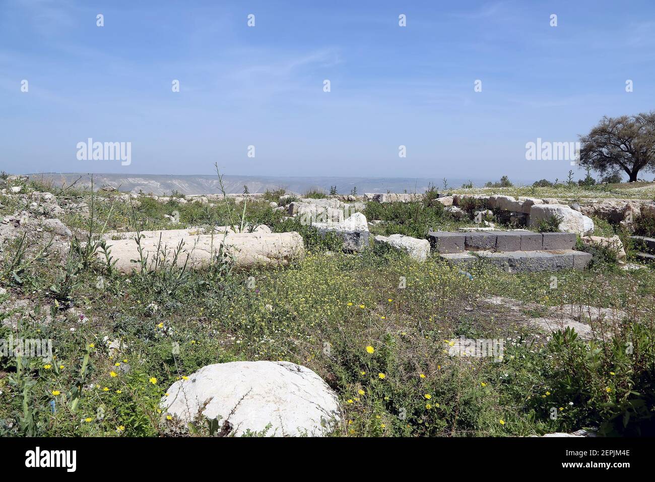 Roman ruins at Umm Qais (Umm Qays) --is a town in northern Jordan near ...