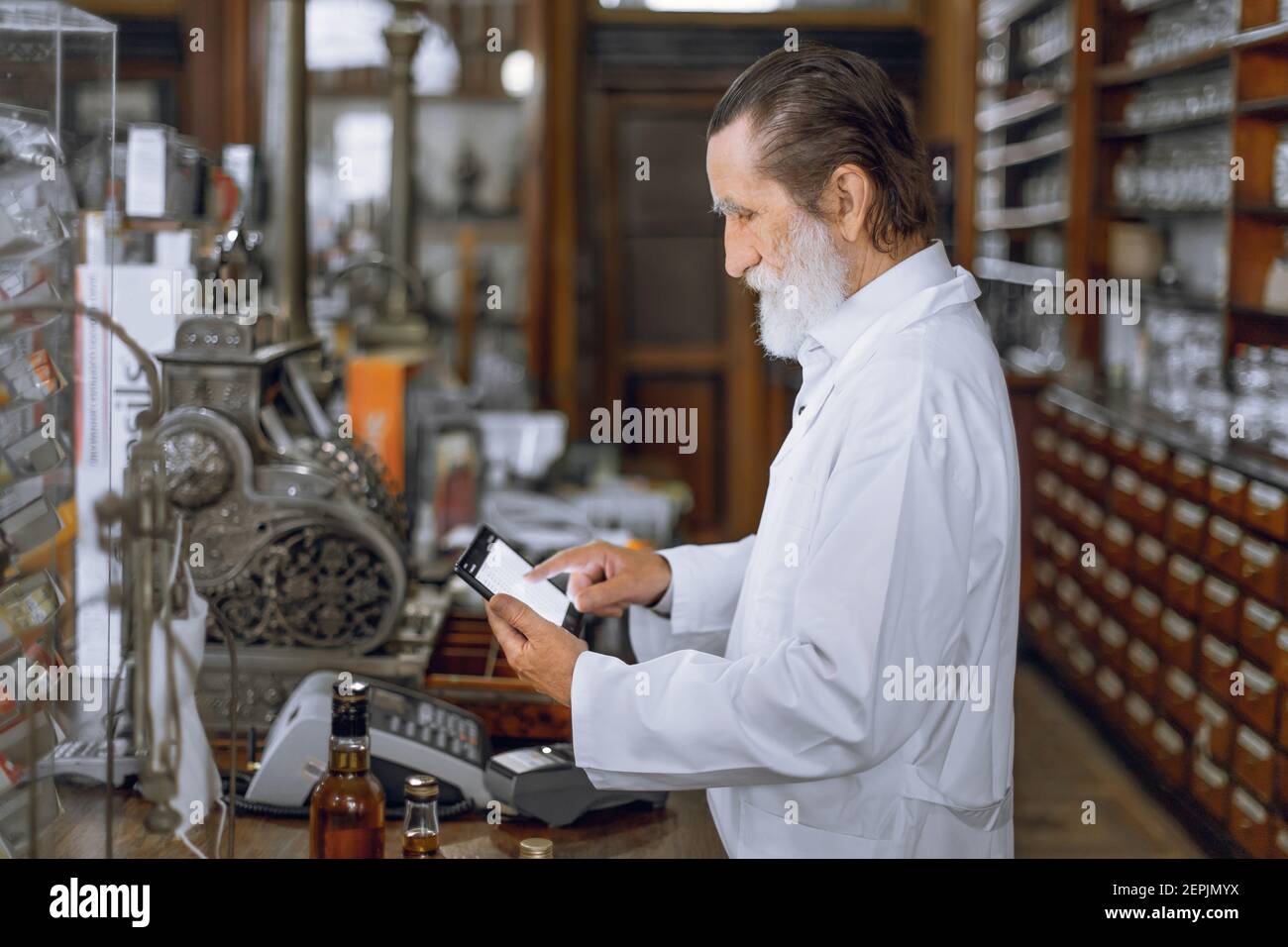 Interior ancient drugstore hi-res stock photography and images - Alamy