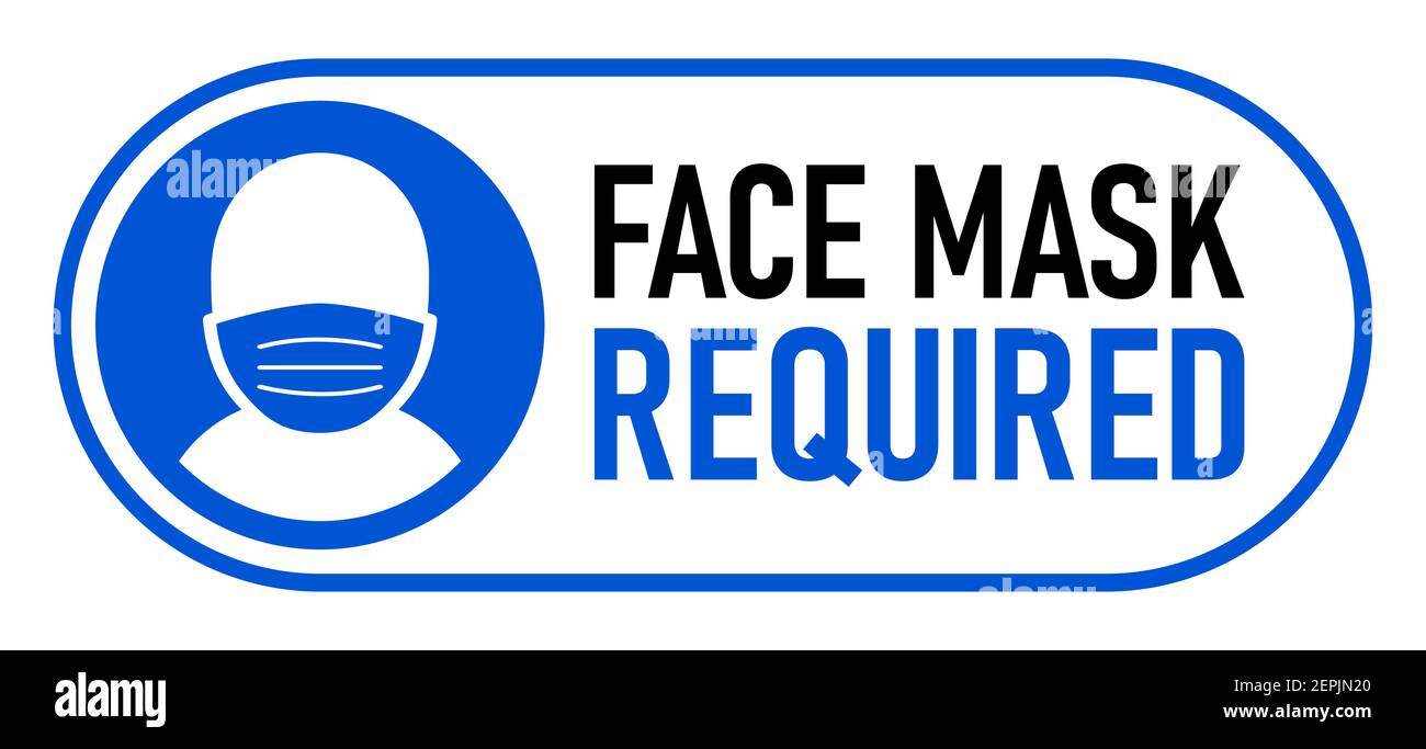 Face Mask Required On Off Slider Style Warning Icon. Vector Image Stock ...
