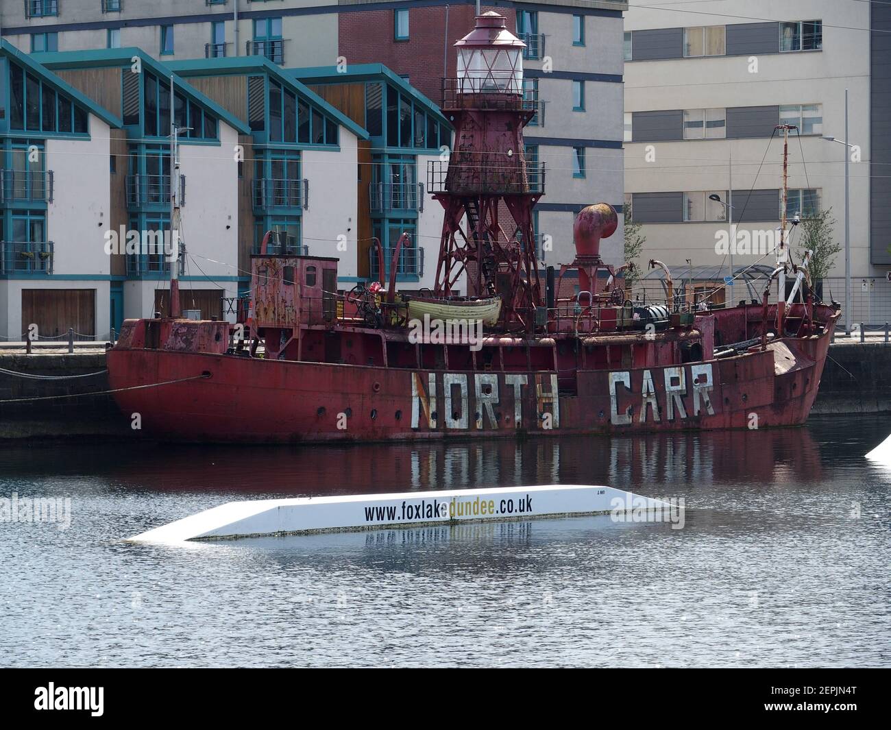 North Carr Lightship moored in Victoria Docks, Dundee Stock Photo - Alamy