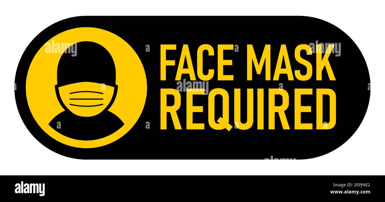 Face Mask Required On Off Slider Style Warning Icon. Vector Image Stock ...
