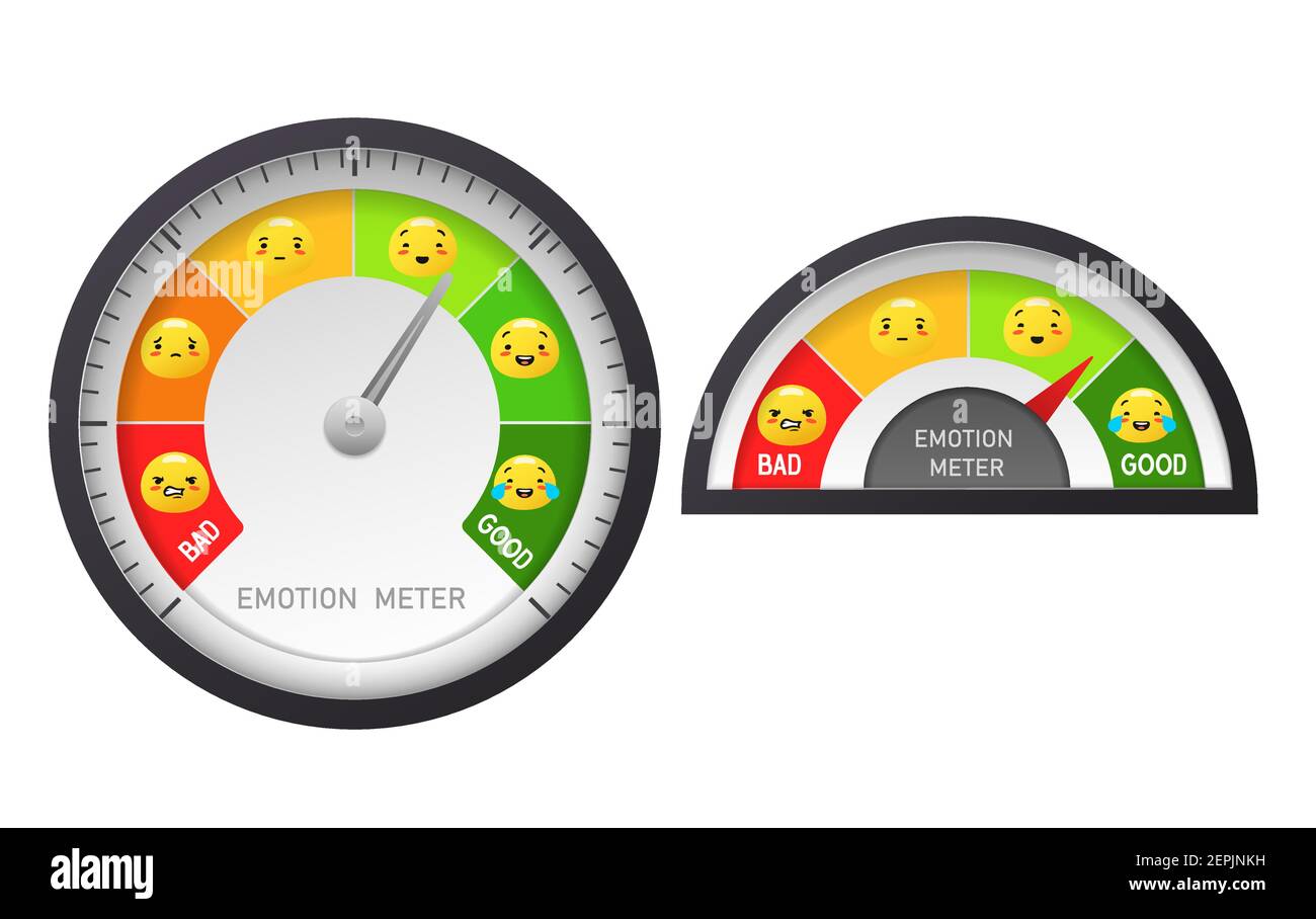 Scale is meter mood and emotions. Speedometer from red horrible mood ...