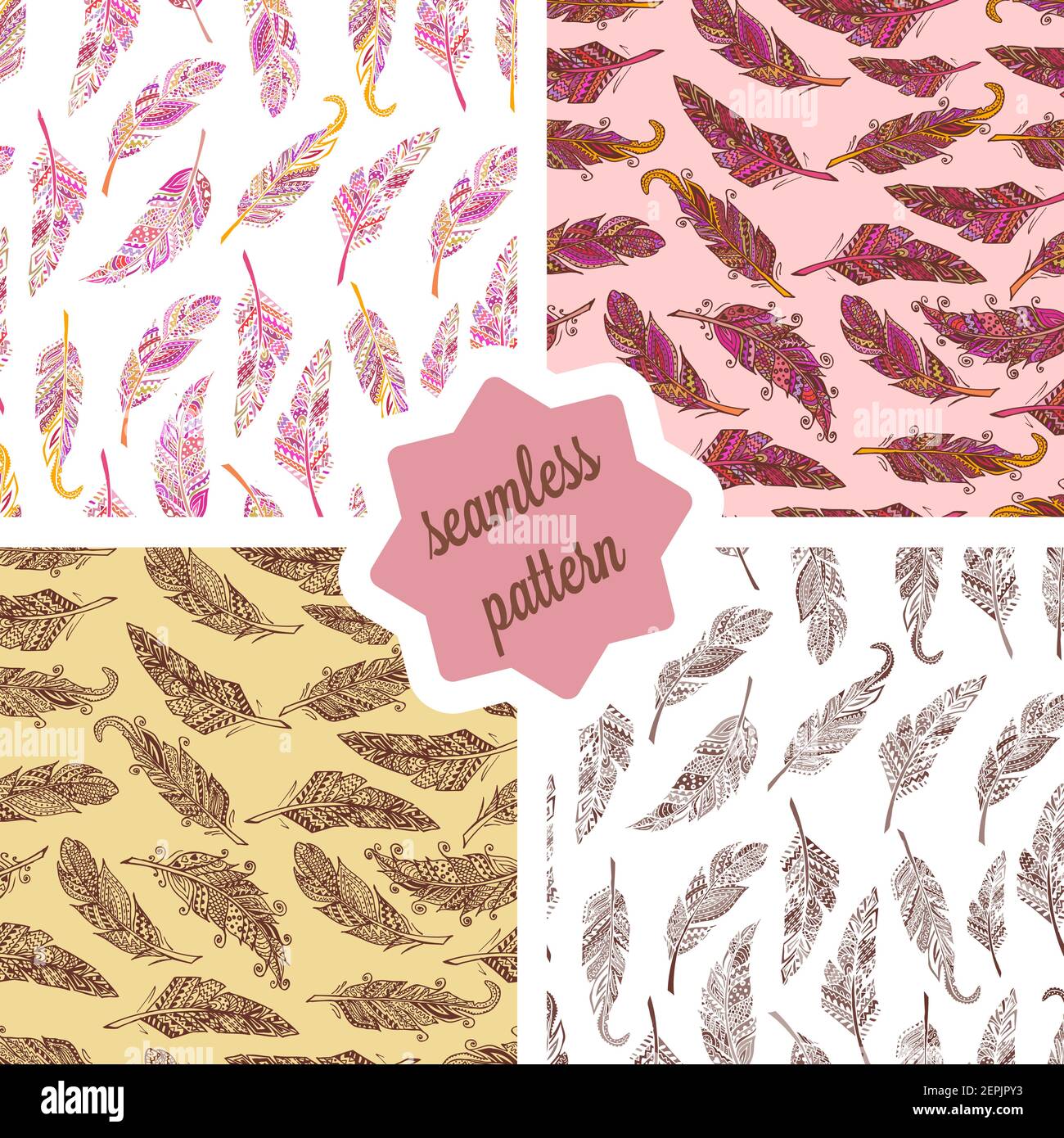 Whimsical feather Stock Vector Images - Alamy