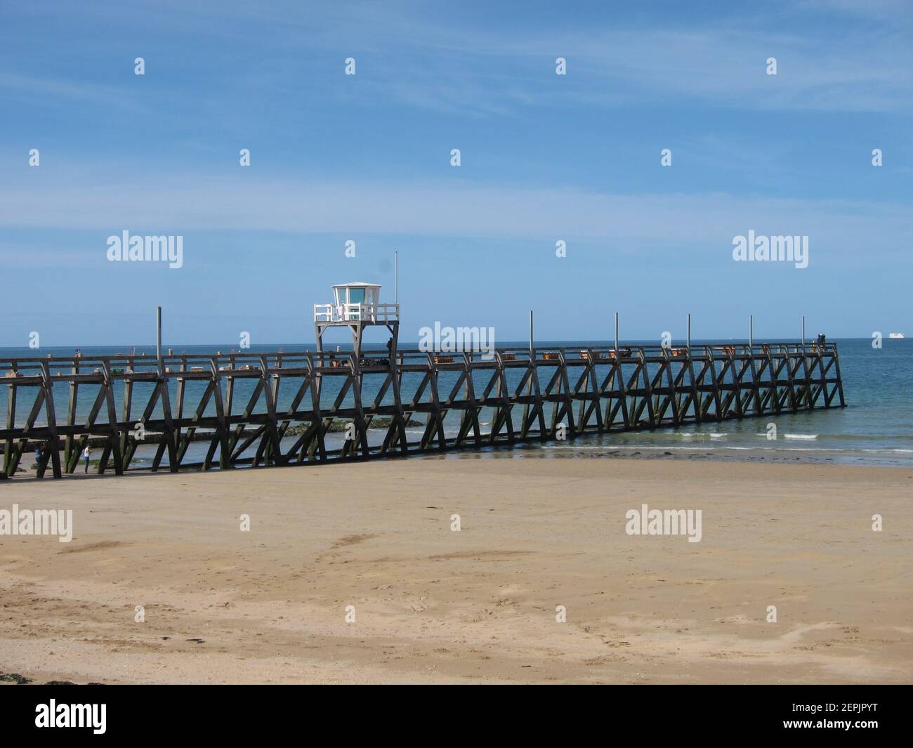 Luc sur Mer pier in Normandy Stock Photo - Alamy