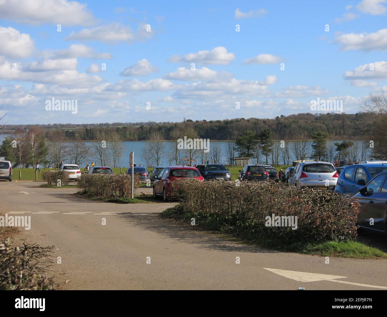 A view from the carpark at Brixworth Country Park looking towards ...