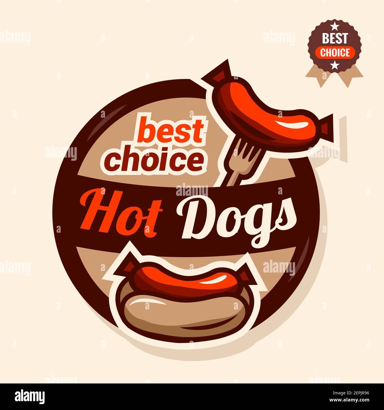 Set of badge, label, logo, icons design templates for american hotdog ...