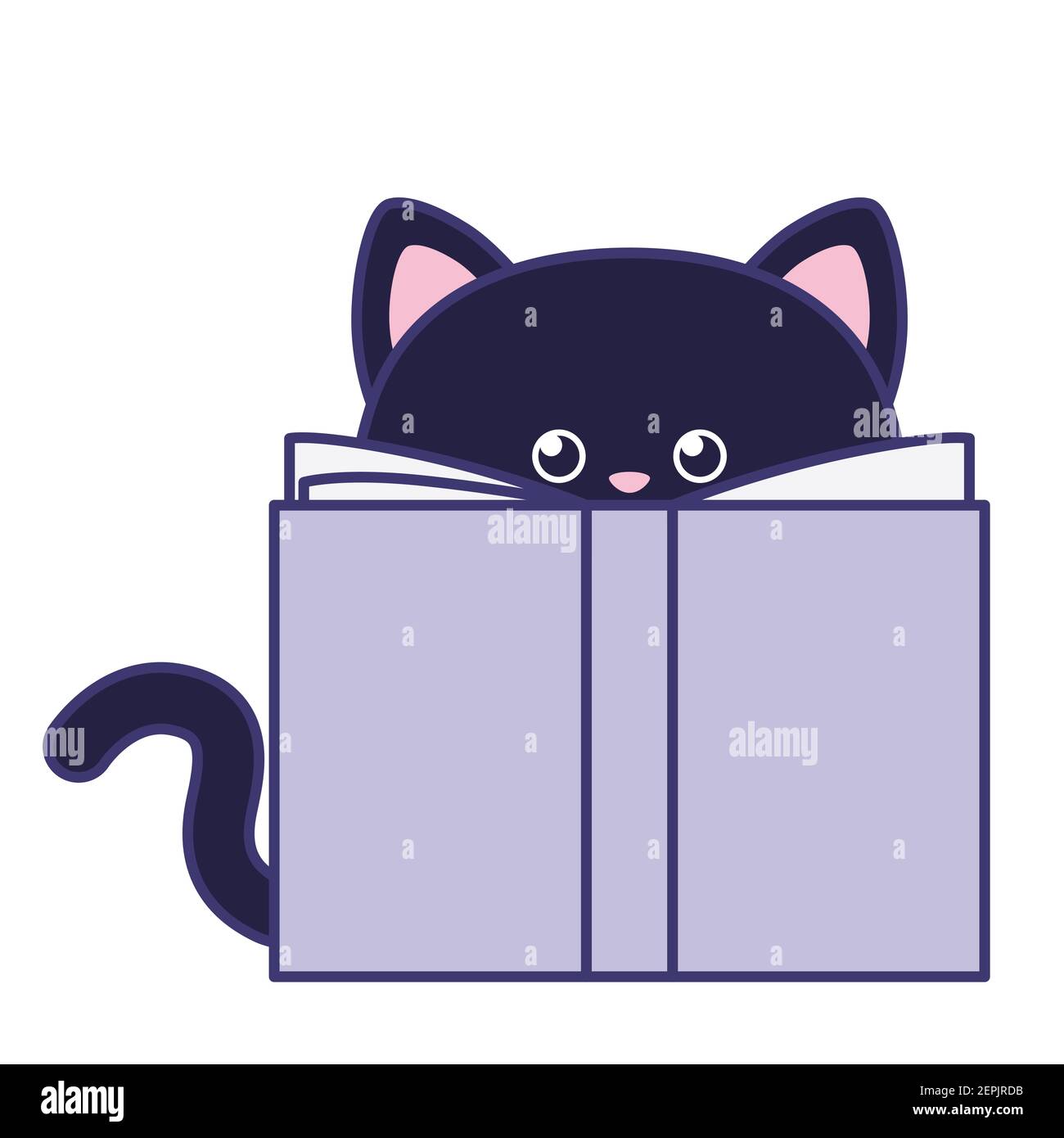 Animated Cat Reading A Book