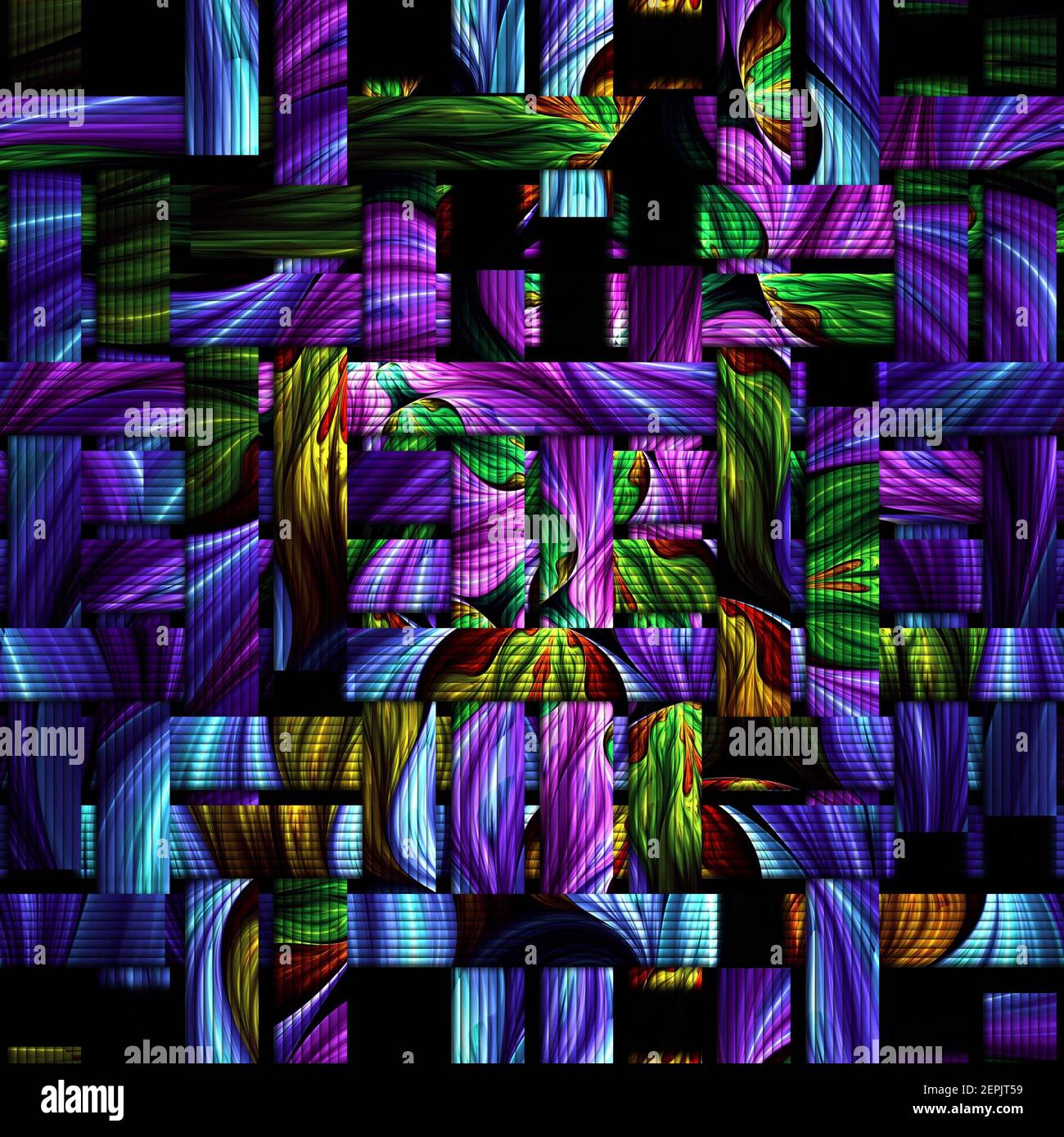 3D rendering of scrambled weave fractal background Stock Photo - Alamy