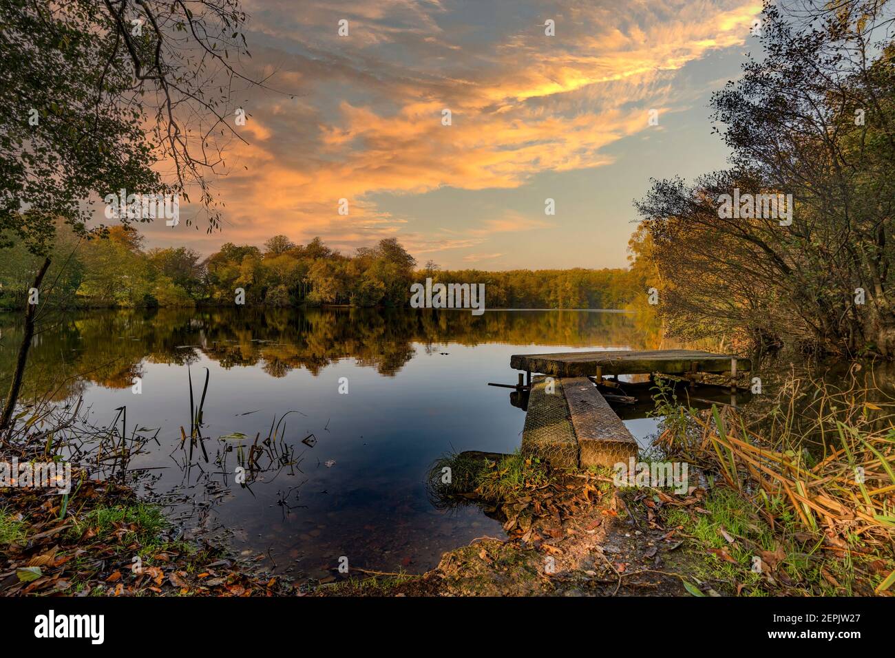 Fishing lake pond jetty hi-res stock photography and images - Alamy