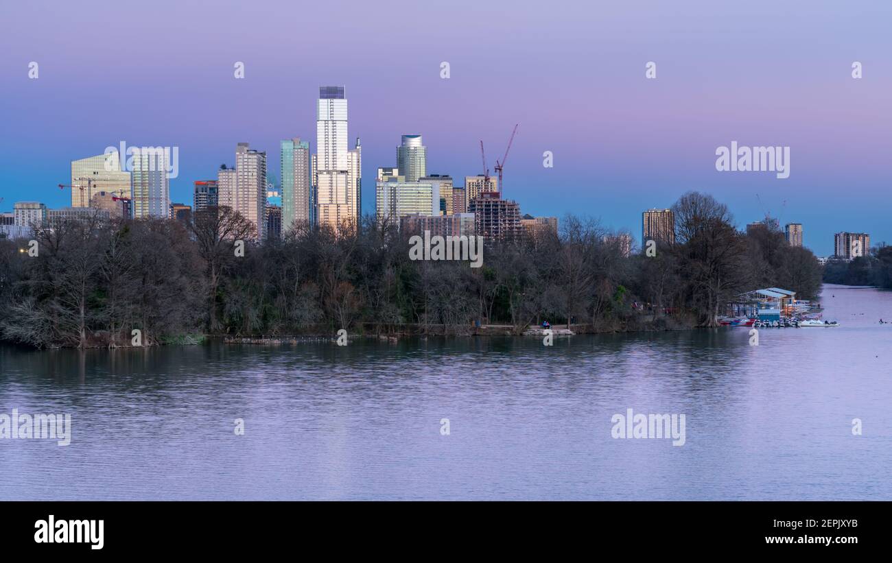 Aerial view downtown austin colorado hi-res stock photography and ...