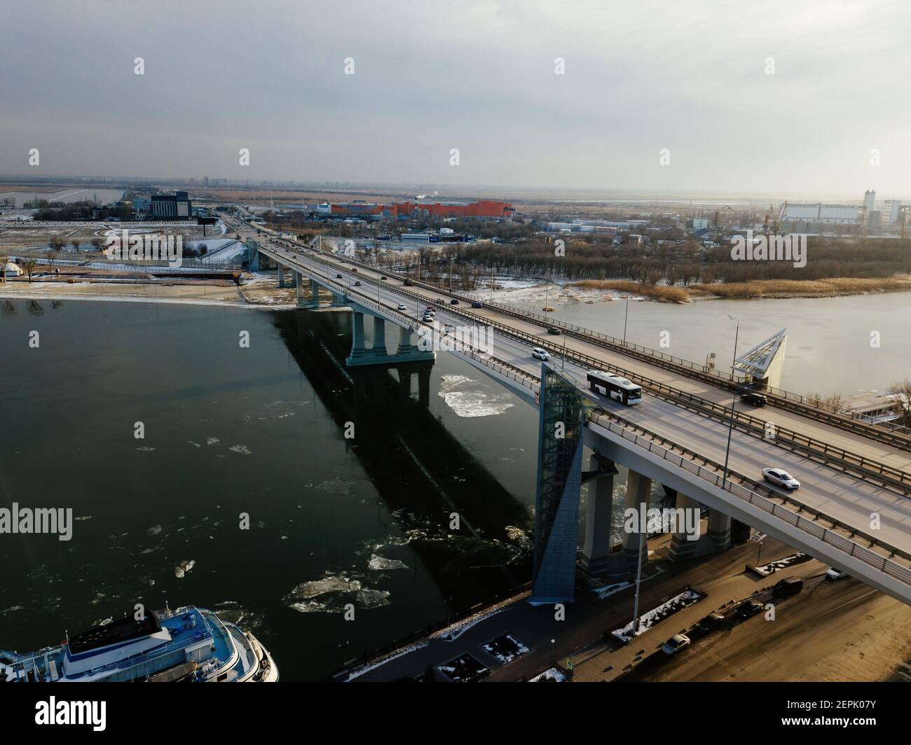 Rostov on don bridge on river don hi-res stock photography and images ...
