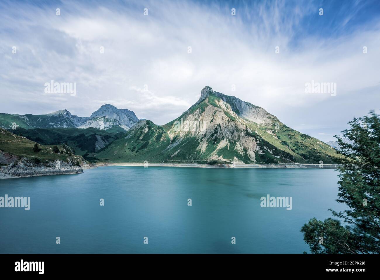 The lake Spullersee a high mountain lake in Vorarlberg, Austria Stock ...
