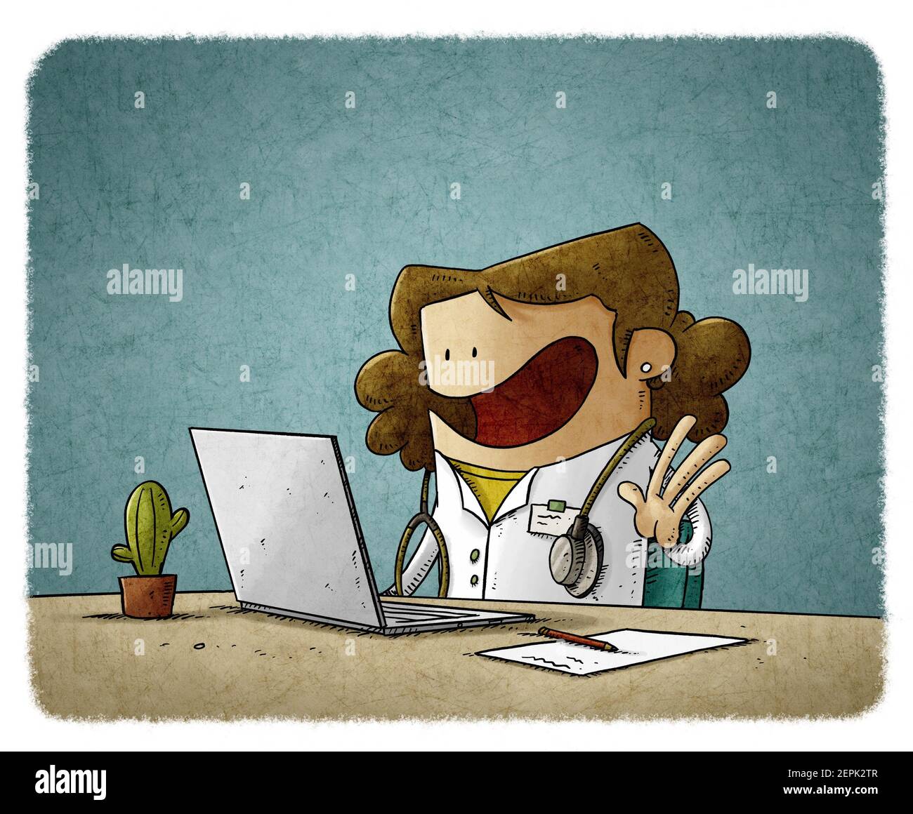 Sick computer cartoon Cut Out Stock Images & Pictures - Alamy