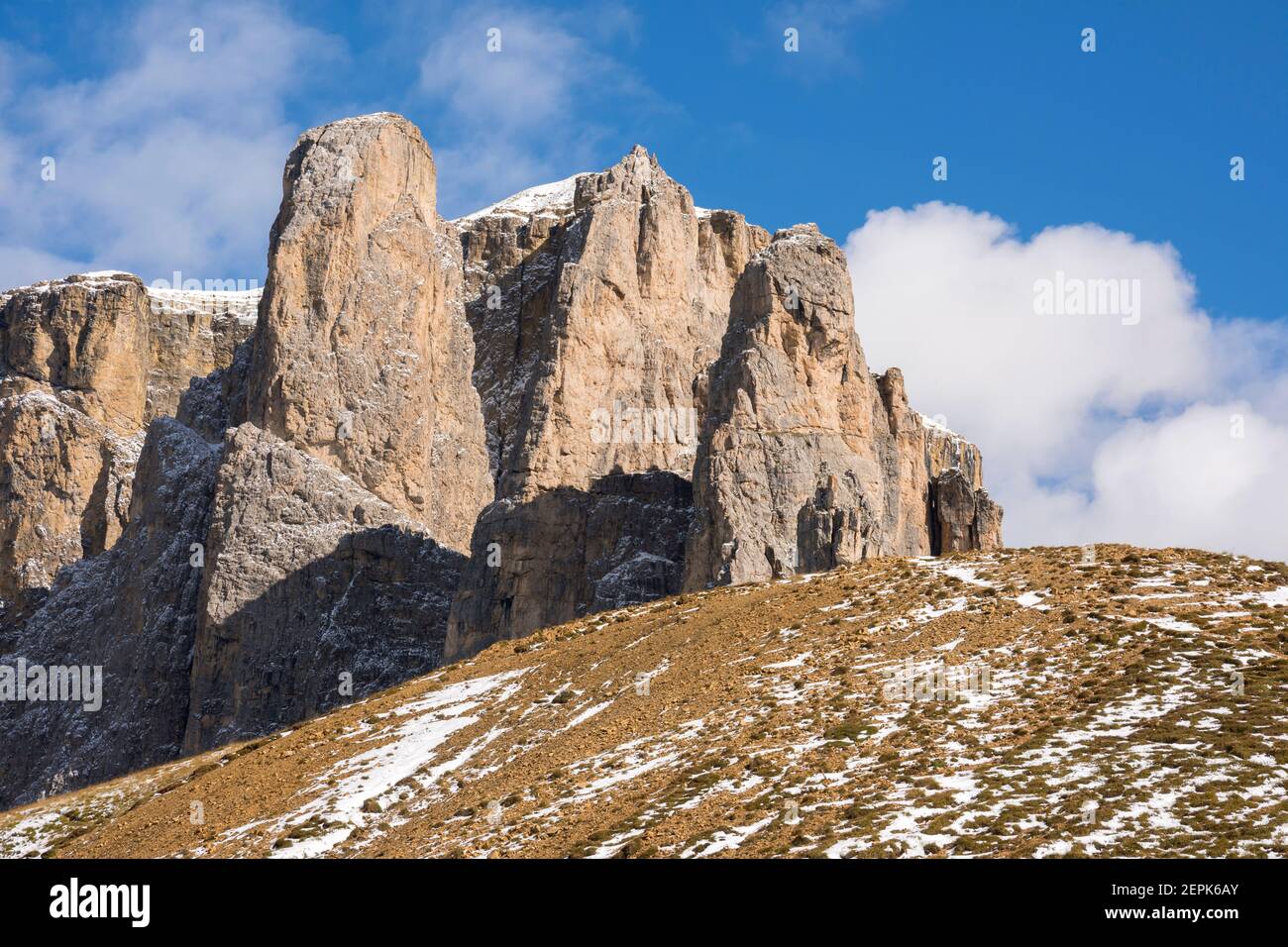 panorama of Sella pass in Trentino Alto Adige in Italy Stock Photo - Alamy